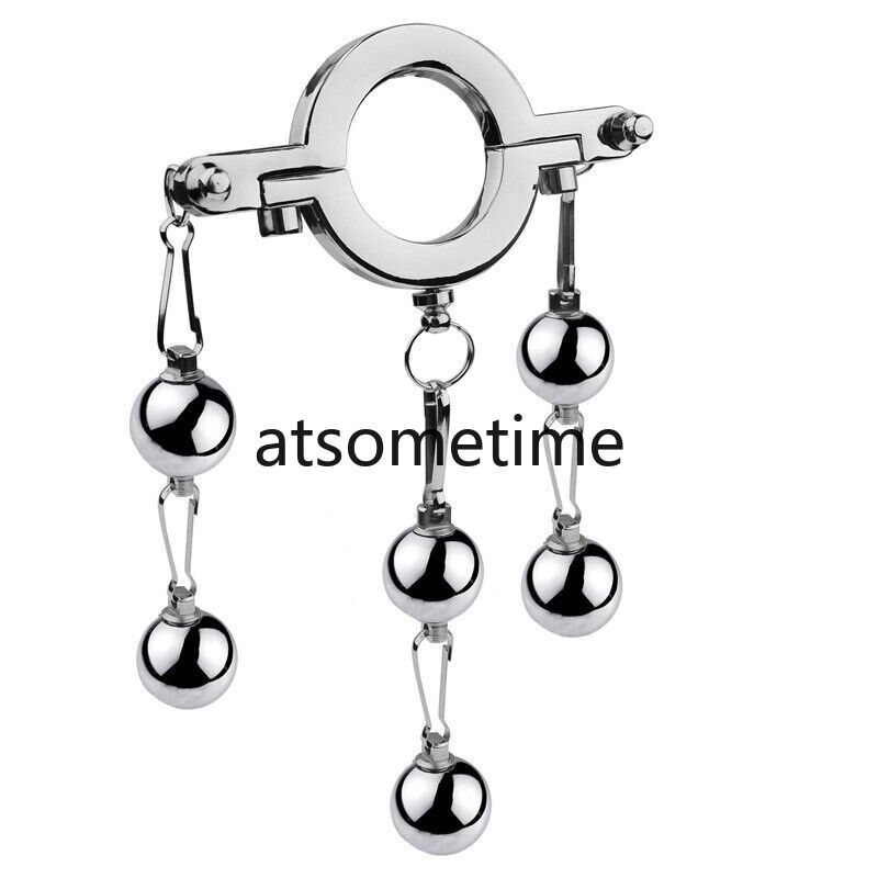 NEW Metal Ring Peni Enlarger Ball Weight Exercise Device Hanging Hanger ...