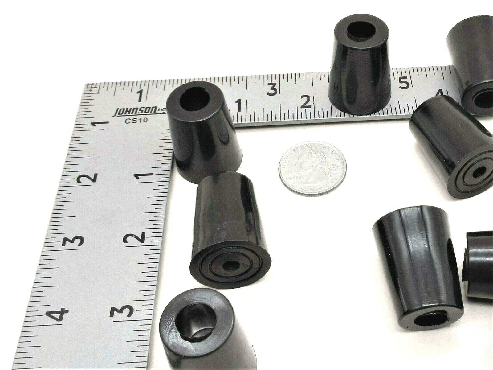1 1/8” Tall Rubber Bumper 1" Diameter Rubber Feet Various Package Sizes ...