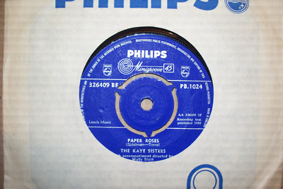 THE KAYE SISTERS, PAPER ROSES, PHILIPS RECORDS 1960 EX- | eBay UK