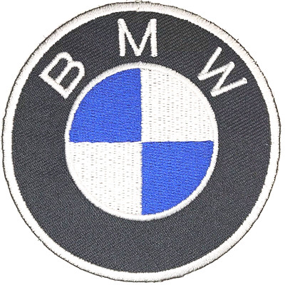 BMW EMBROIDERED IRON ON PATCH 3" BLACK BLUE WHITE | eBay