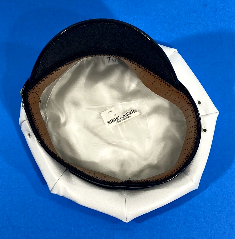 NEW KEYSTONE 8 POINT CAP CLASS A HAT WHITE W/ OAK LEAVES & GOLD STRAP 7 ...