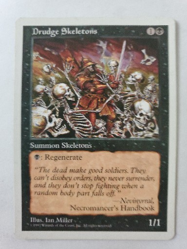 MTG Magic The Gathering Card Drudge Skeletons Summon Skeletons Black ...