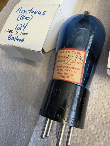 Four (4) Arcturus Blue Vacuum Tubes #’s 124, 127, 55, 56 (see description below) | eBay