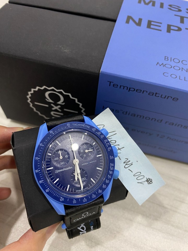 Swatch Mission To Neptune - Bioceramic Speedmaster Moon | eBay