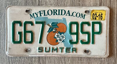 2016 Florida Sumter County License Plate Car Automobile | eBay
