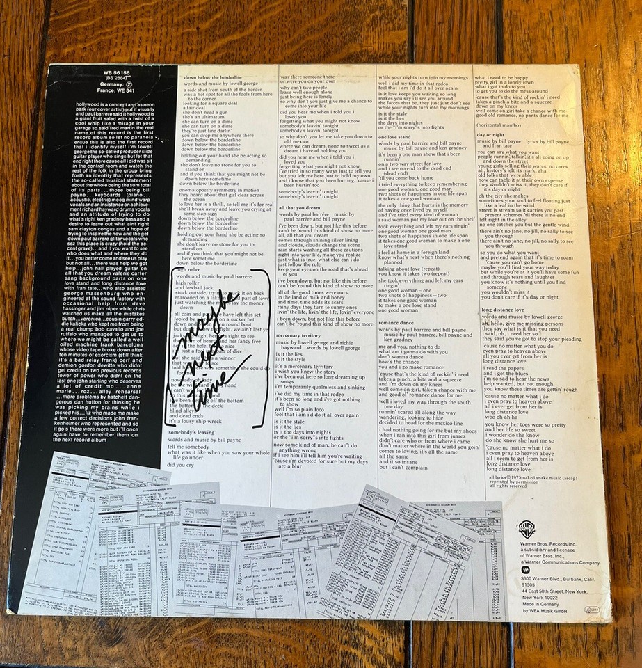 Little Feat The Last Record Album Vinyl Album LP Rock Funk Soul | eBay