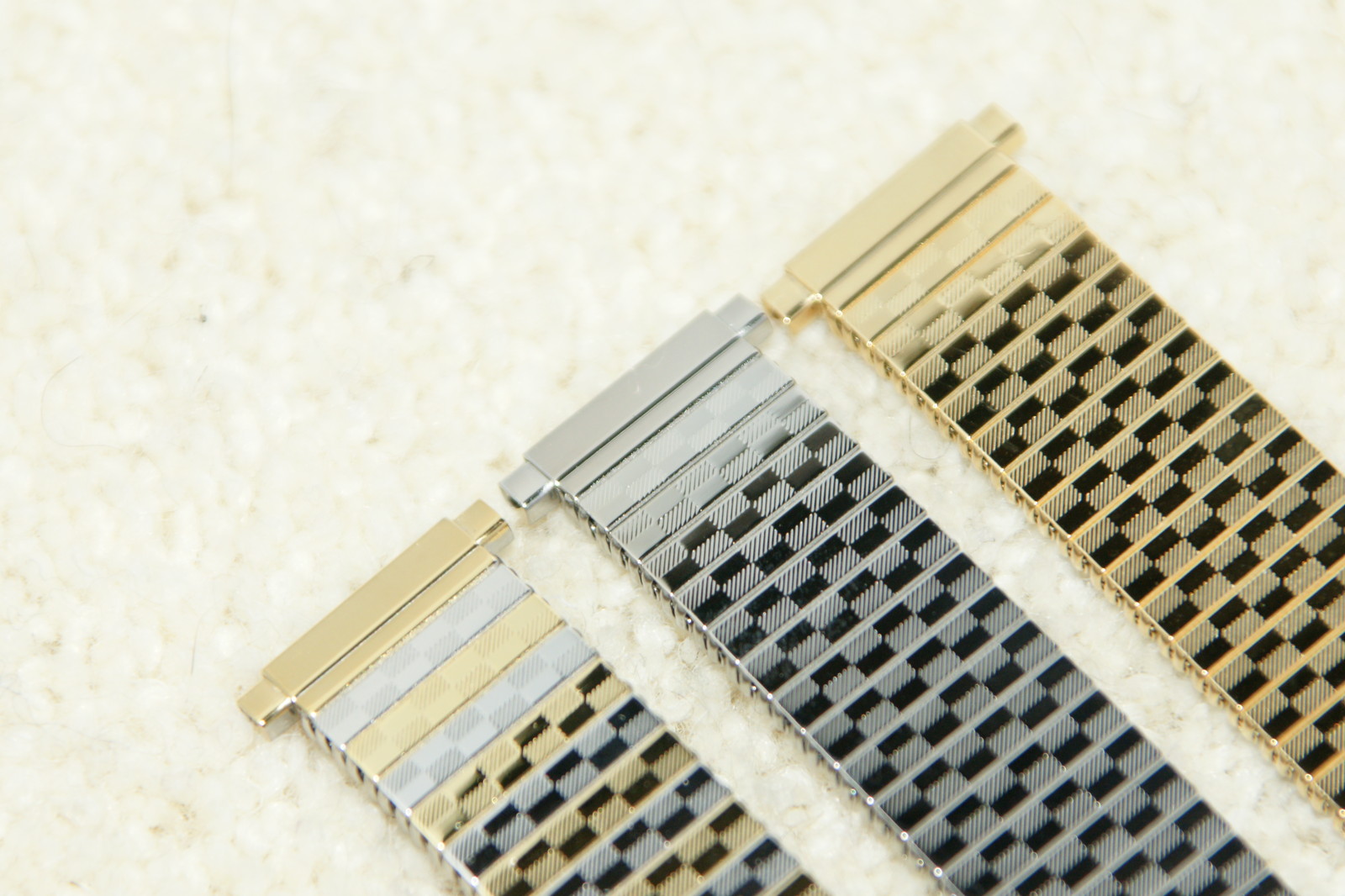 DELUXE Stainless Steel Expander Bracelet Watch Strap 2Tone gold 14-18mm ...