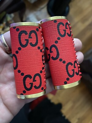 Gucci Gold Lighter Case GG Print Red Stitch And GG Red And Black Print ...