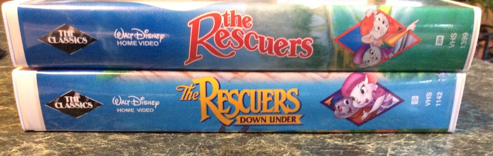 The Rescuers & Rescuers Down Under (Walt Disney Black Diamond) VHS Lot ...