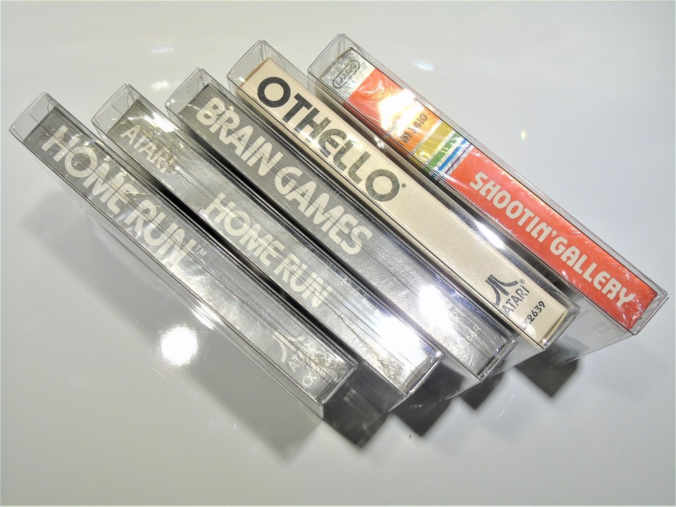 10 Atari 2600 Video Game Clear Case Cases Sleeve Box Protector ...