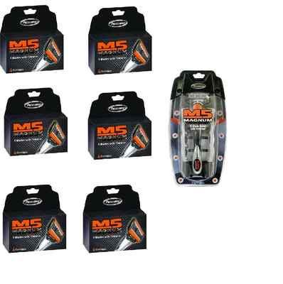 Personna M5 Magnum 5 Razor + M5 Magnum 5 Refill Cartridges, 4 ct. (6 ...