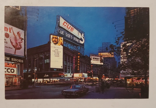 Vintage Postcard : Cue Toothpaste Sign, Times Square, New York (60s ...