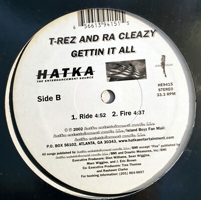 The Island Boys (T-Rez & Ra Cleazy)-Gettin It All 12" (Promo), 2002 ...