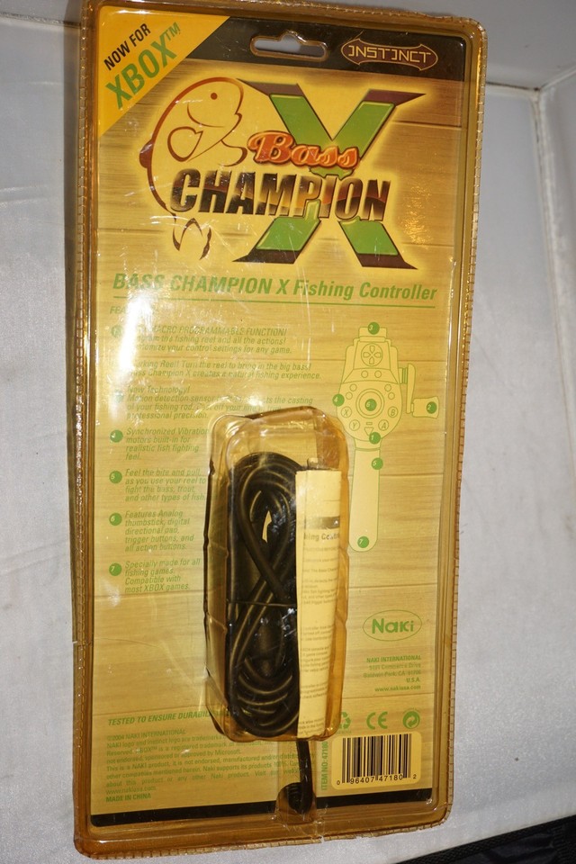 Naki Bass Champion X Fishing Rod Reel Controller (Microsoft Xbox) NEW ...