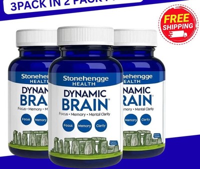 Dynamic Brain Supplement 60 Capsules–Memory Focus Clarity-Pack of 3 ...
