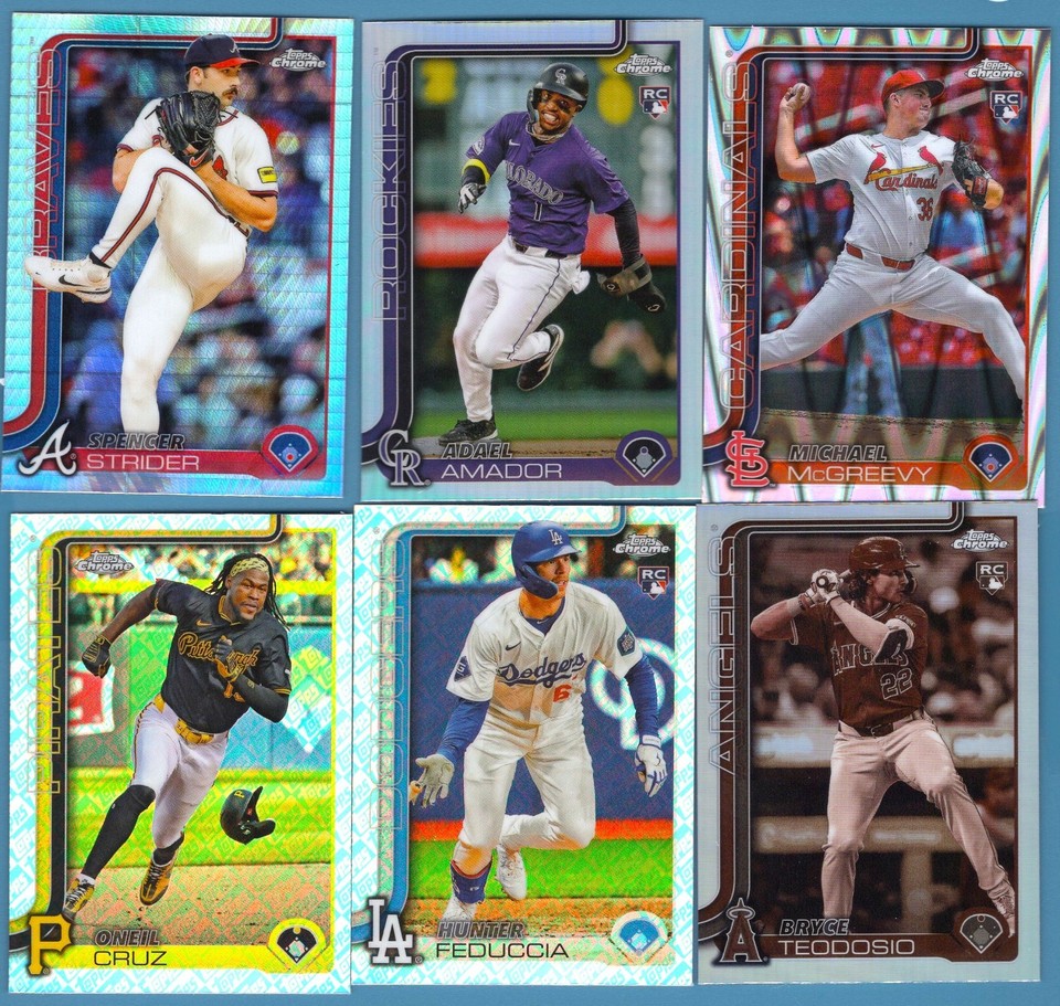 2025 Topps Chrome Parallels (Refractor, RayWave, Sepia, Prism, Topps ...
