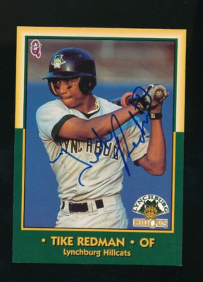 1998 Blueline Q Cards Lynchburg Hillcats #23 tike Redman signed auto ...