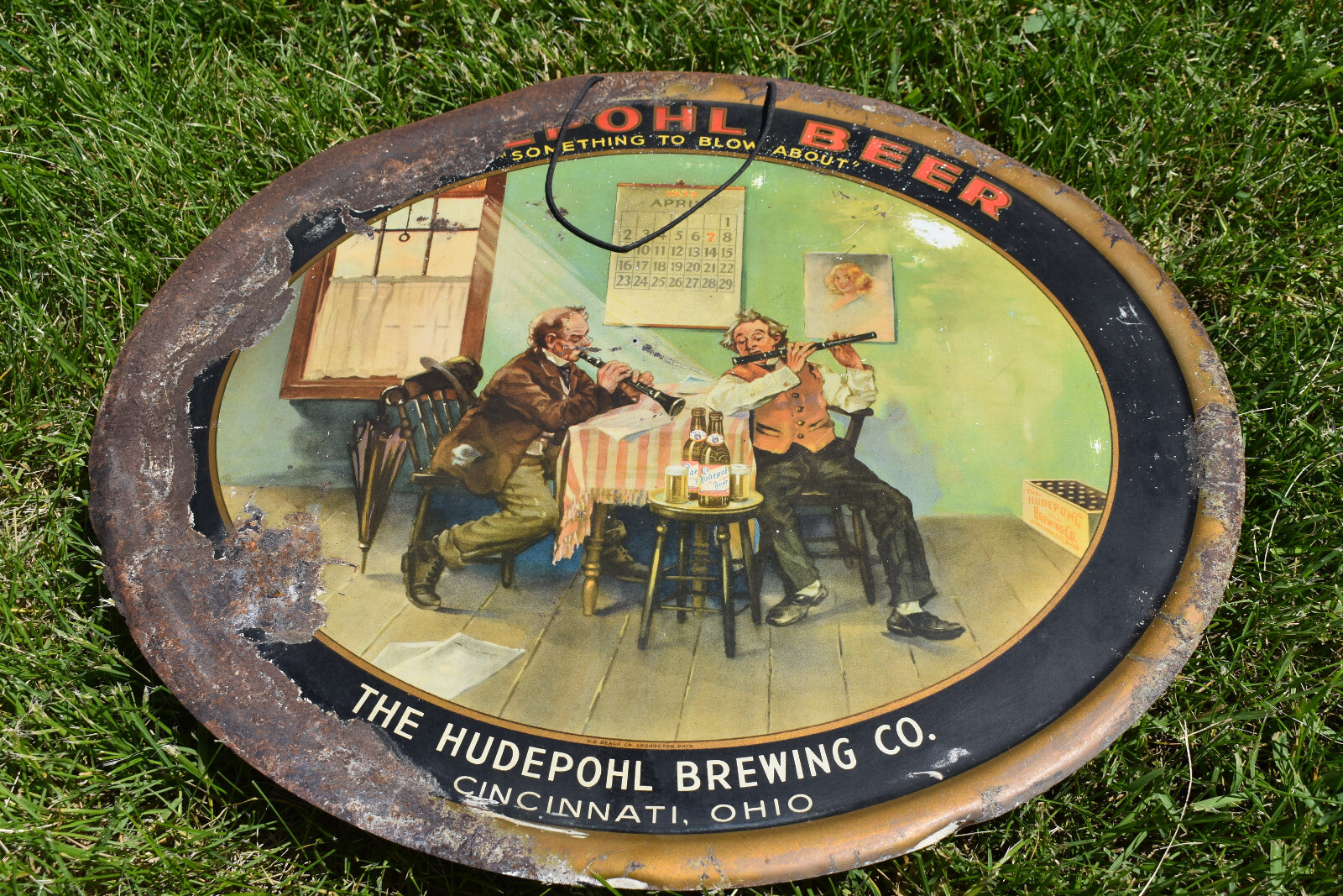 Vintage Hudepohl Brewing Cincinnati OH Advertising Tin BEER Sign | eBay