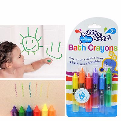 Bathtub Bath Crayons Paint Pens Kids Toddler Toys Coloured Write on ...