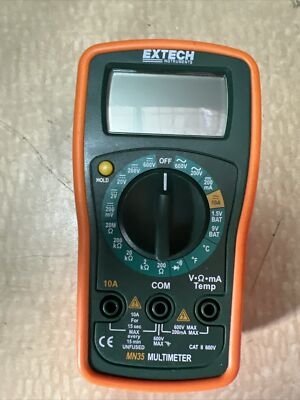 Extech Mn35 Digital Multimeter, 600 Max. Ac Volts, 600 Max. Dc Volts ...