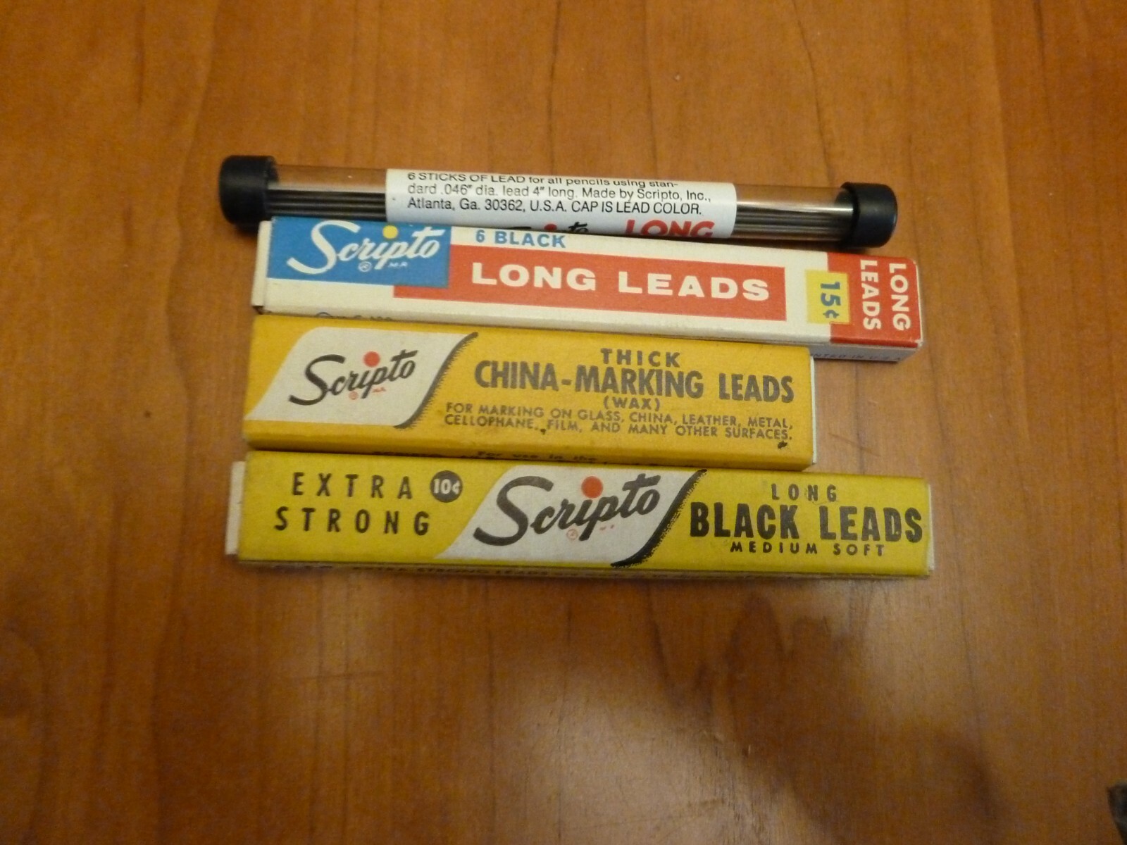 Vintage Scripto Long Leads China marking leads black 4 pc lot ...