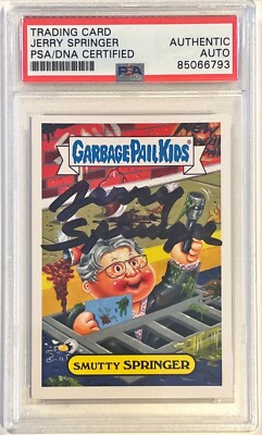 2016 Garbage Pail Kids GPK Jerry Springer Signed Auto Trading Card #3B ...