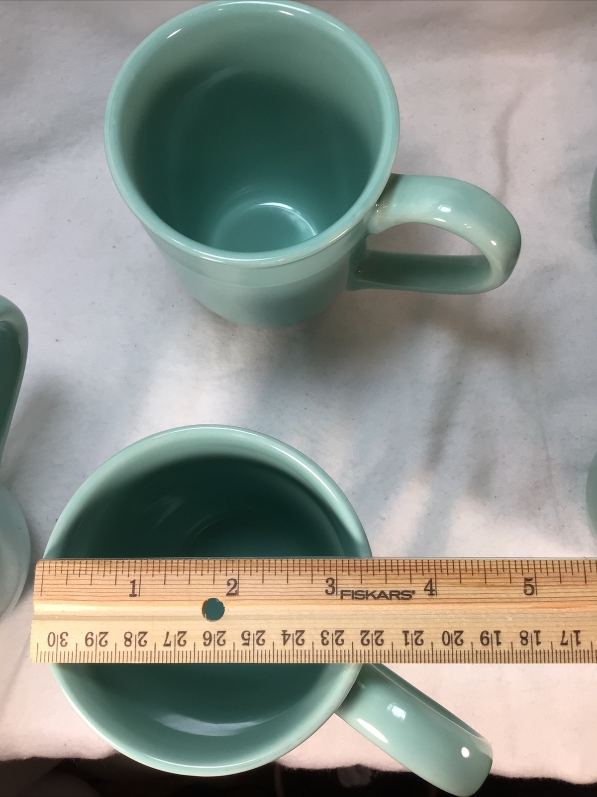 Food Network Coffee Mugs FONTINA Aqua BLUE #10375031 Set of 6 | eBay