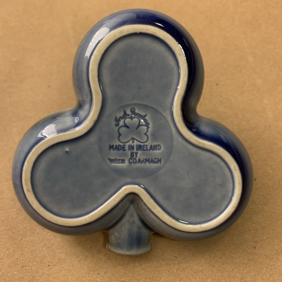 Wade Irish Porcelain Shamrock w/ Pixie Figural Jewelry Ring Trinket ...