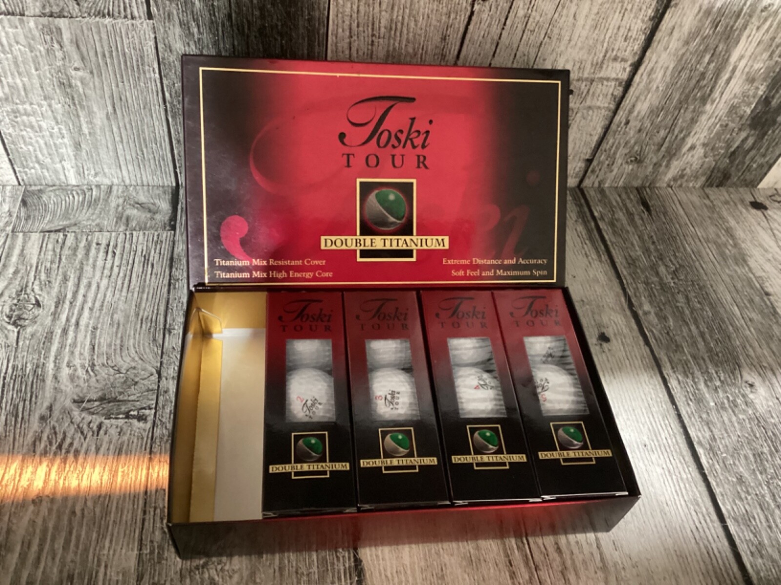 Toski Tour Double Titanium Golf Balls Lot of 12 New open box | eBay