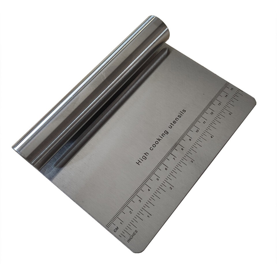 Stainless Steel Pizza Dough Scraper Cutter Kitchen Flour Pastry Cake ...