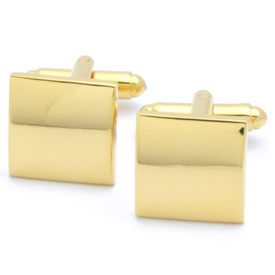 Cufflinks - Gold Square with Bolling | eBay Australia