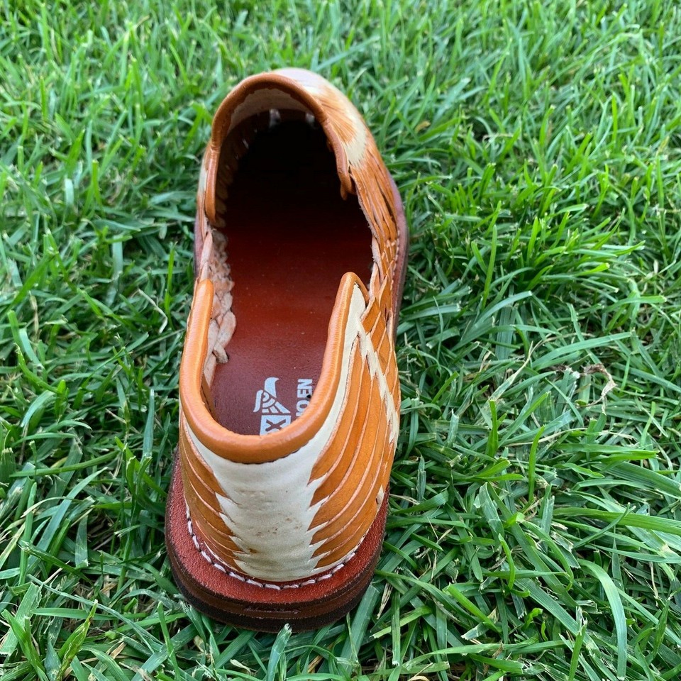 Men's Closed Toe Huarache Sandals MOCCASIN MEXICAN HUARACHES Leather ...
