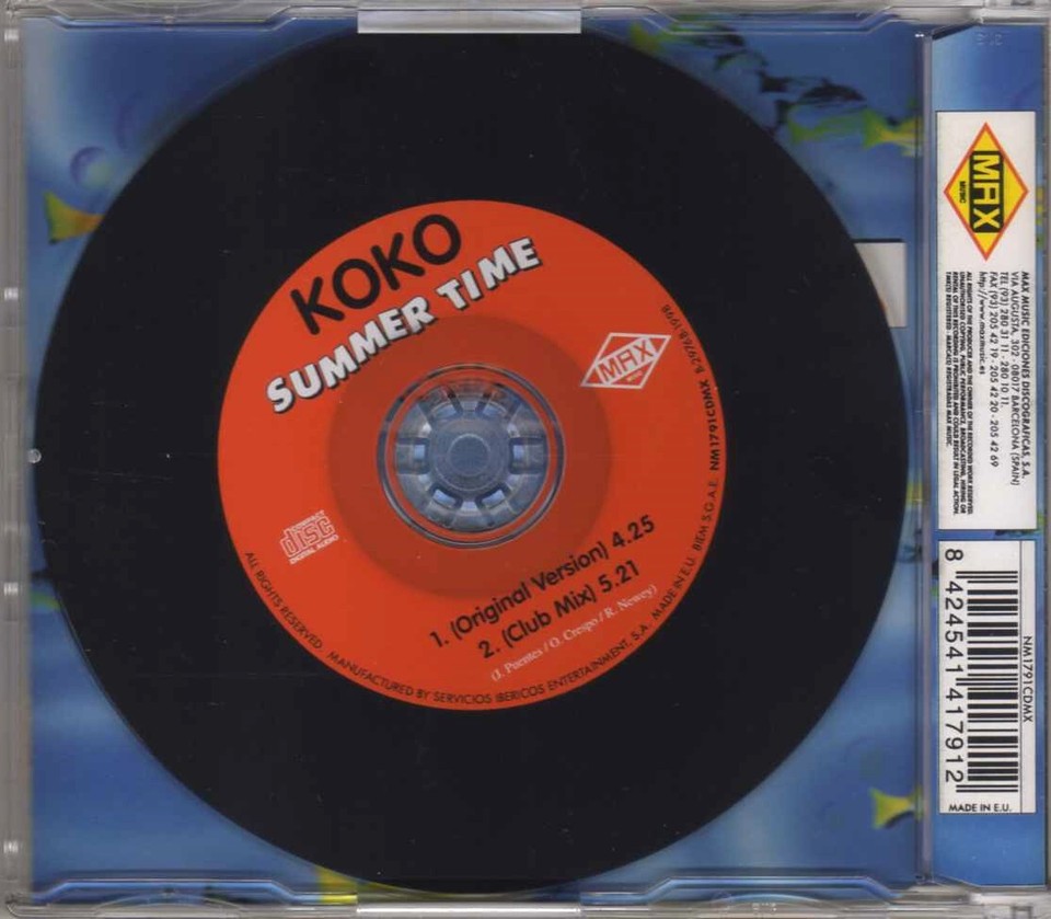 Koko - Summer Time - Promo CDM - 1998 - Eurohouse 2TR Max Music Spain ...