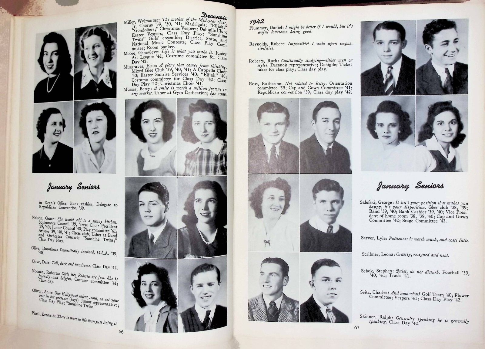 Decatur High School Decatur Illinois Yearbook 1942 | eBay