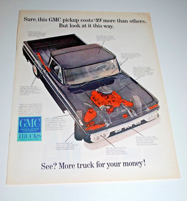 Vintage Original 1965 GMC Pickup Magazine Print Ad | eBay