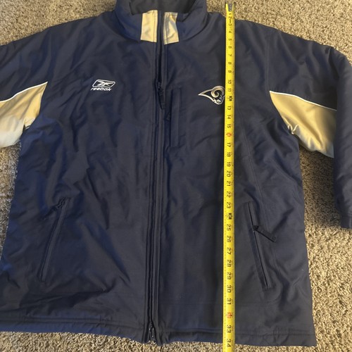 Reebok NFL On Field St. Louis Rams Winter Coat XL Extra Large Logo Warm ...