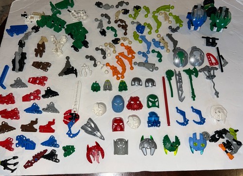 Lego Bionicle Lot Masks 2001 Rare Parts Weapons 100+ Kanohi Rau Hau ...