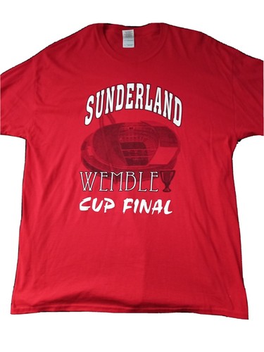 Sunderland Football top t.shirt Wembley Cup final 2014 xl mens safc ...