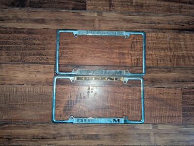 RARE Vintage Eugene Oregon Dunham Cadillac Oldsmobile Metal License ...