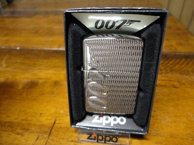 JAMES BOND 007 HIGH POLISH CHROME ARMOR ZIPPO LIGHTER MINT IN BOX | eBay