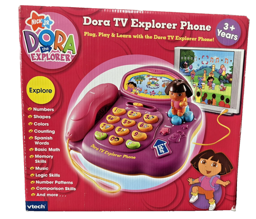 Dora TV The Explorer Phone Plug Play Learn V Tech New | eBay
