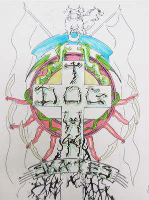 WES HUMPSTON ORIGINAL DOGTOWN SKATES CROSS ILLUSTRATIONS | eBay