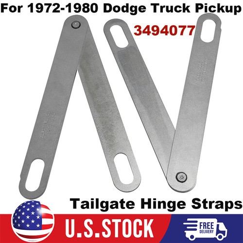For 1972-1980 DODGE TRUCK PAIR TAILGATE STRAPS 3494077 W150 D250 W250 ...