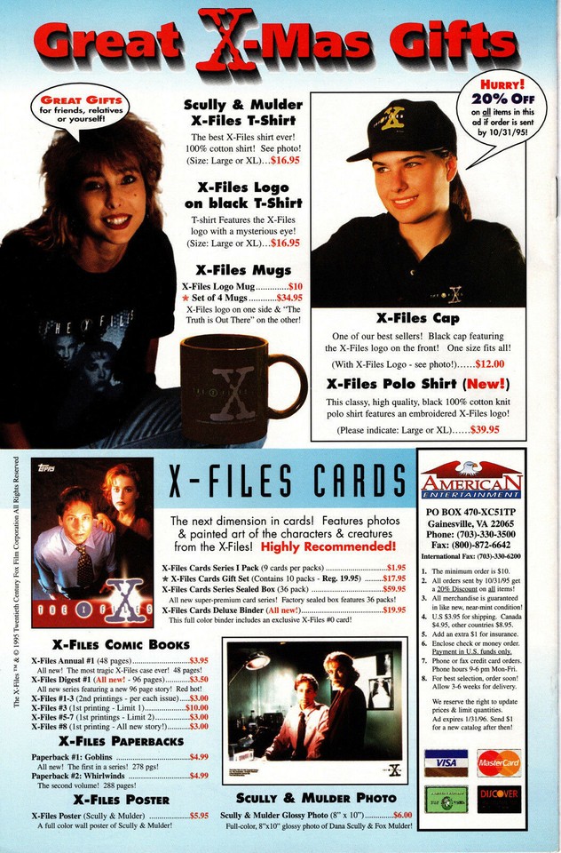 The X-Files #9 NM+ Direct Sales Edition cover by Topps Comics 1st Print ...