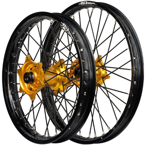 KTM 250 XC 2013 - 2014 Envy / DID SNR Wheel Set 21/18 Black Rims Gold ...