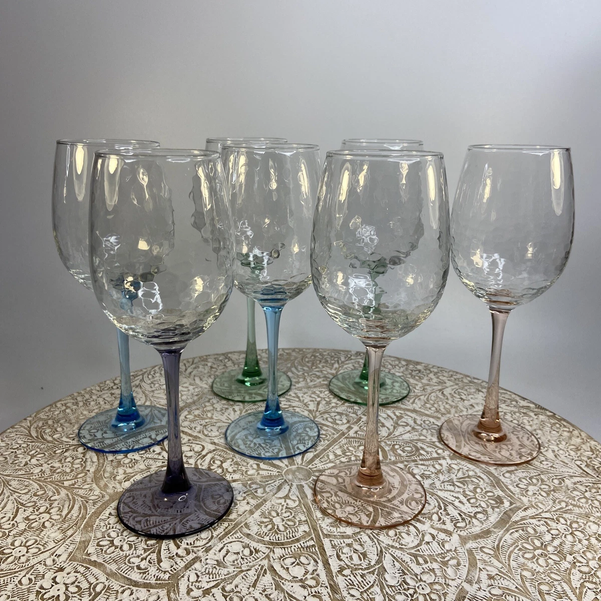Colored Stem Wine Glasses