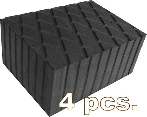 4 PCS of Solid Rubber Lift Block Pad 6" x 4 3/4" x3" RUBBER SPACER made ...