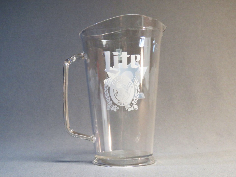 MILLER LITE BEER PENGUINS PLASTIC PITCHER brewing draft light stanley ...