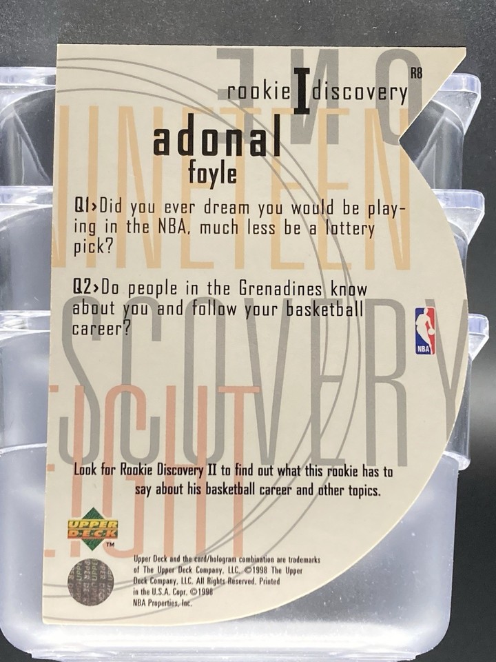 1997-98 Upper Deck Rookie Discovery I Adonal Foyle #R8 RC | eBay