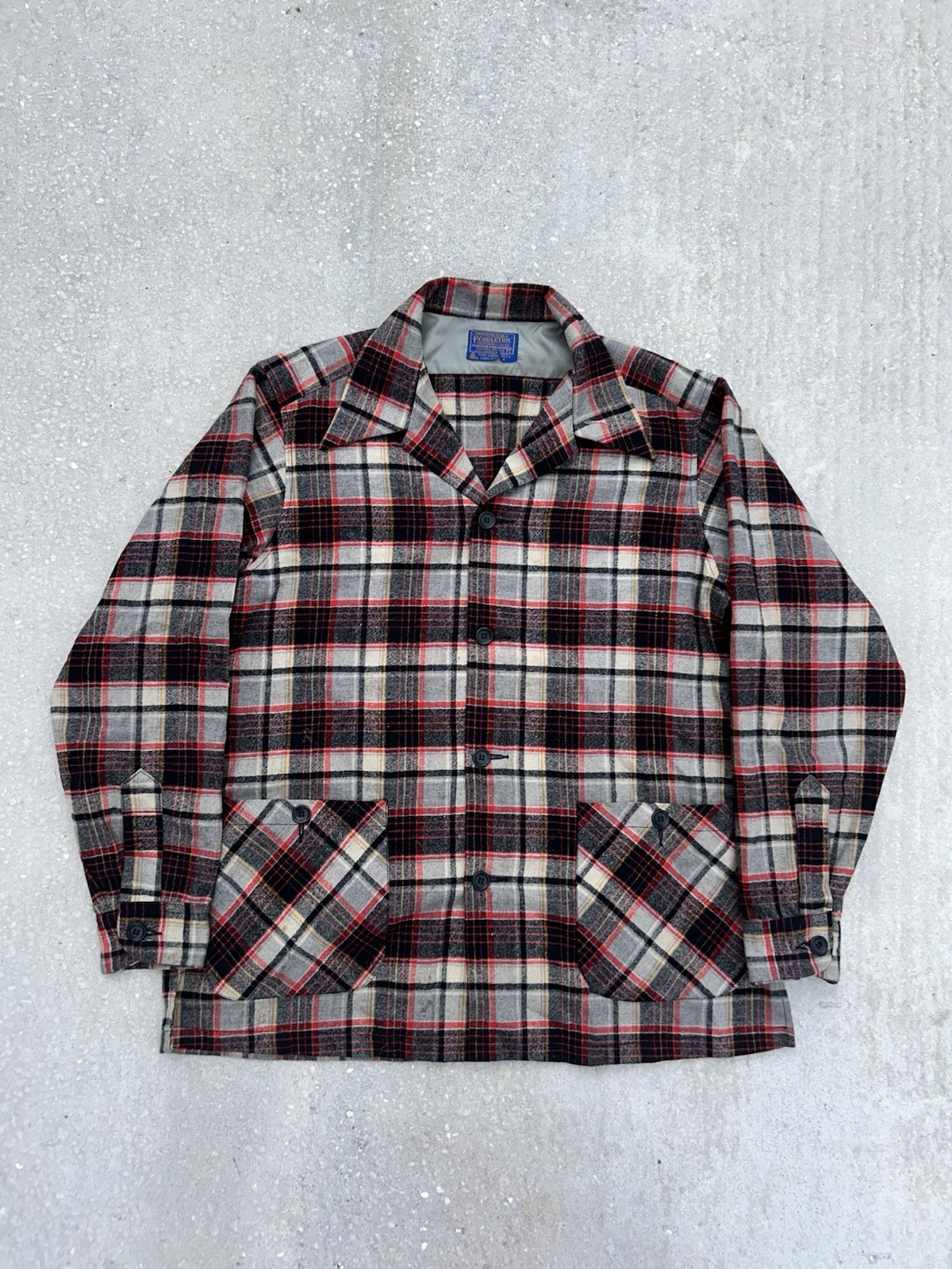 1960’s Pendleton Wool Plaid Chore Jacket Sz XL - Gem